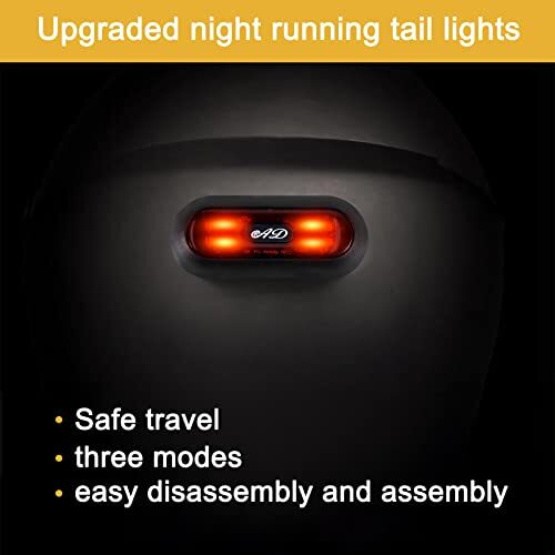 Motorcycle Helmet Night LED Bike Rear Safety Warning Light with USB ...