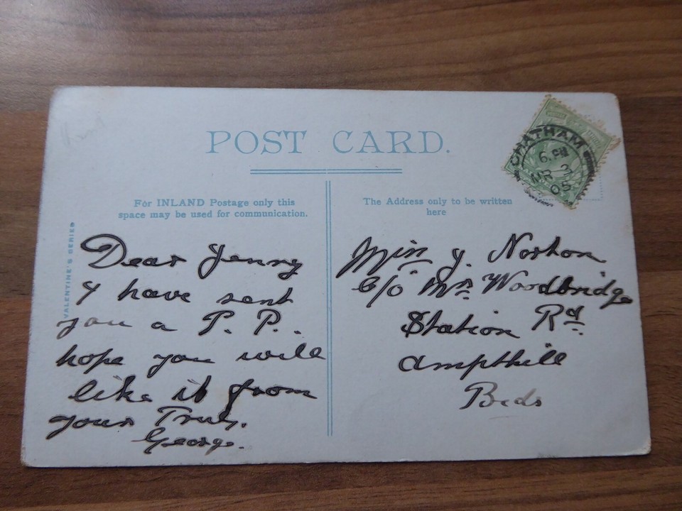 Gordon's Monument, Gillingham Valentine's Series Postcard posted ...