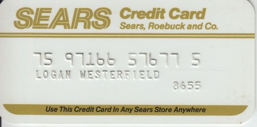 Vintage Sears Credit Card -Exp none- unSigned | eBay