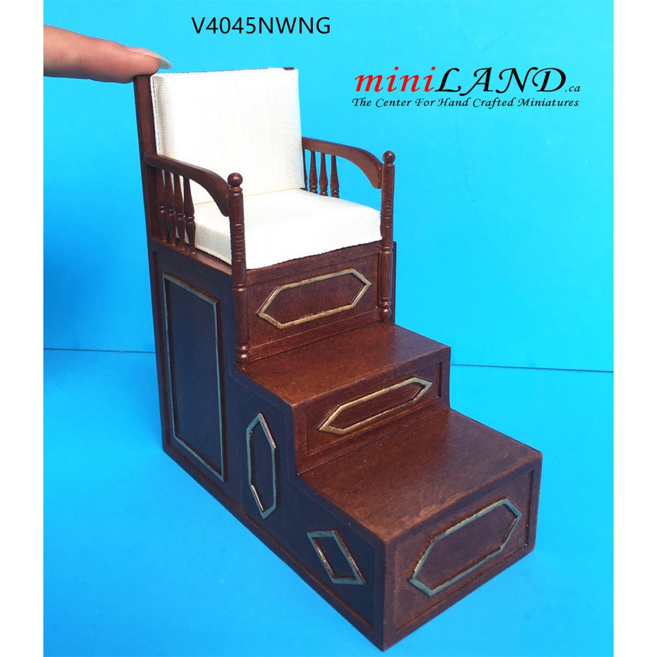 Miniature pulpit Minbar steps chair mimber mosque imam for dollhouse 1: ...