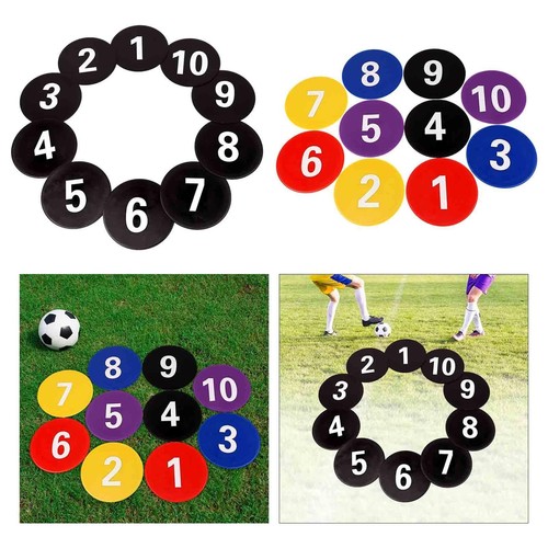 10x Numbered Floor Spot Markers Training Mark Pad for Kids Drills ...