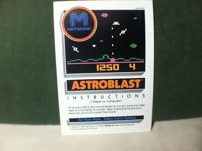 Atari Manual Astroblast | eBay