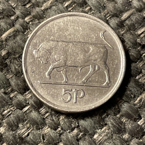 1992 Ireland Eire 5 Penny coin. Irish Harp. Bull. | eBay