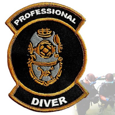 Professional Diver Patch Scuba Diving Embroidered Iron On Hat Helmet ...