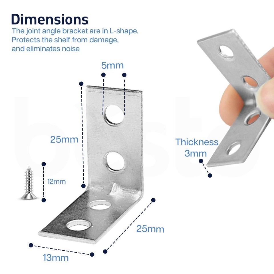 32Pcs x 128 Screws L - Shape Angle Corner Brackets Fence Repair Angle ...