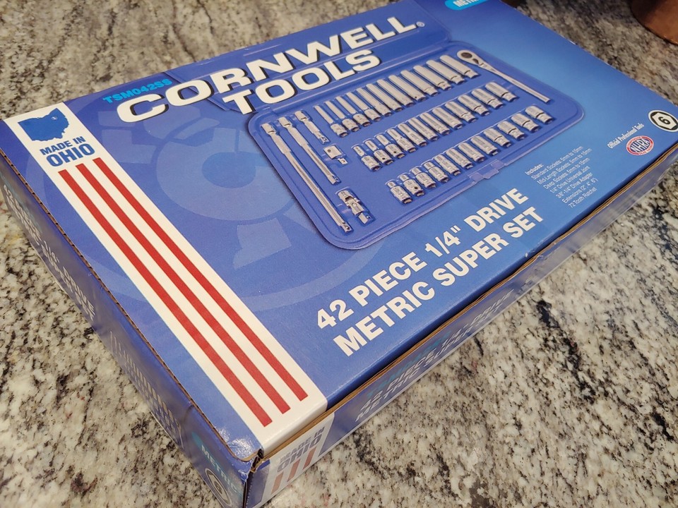Cornwell Tools 42 Piece 1/4" Drive 6pt. Metric Super Socket Set | eBay