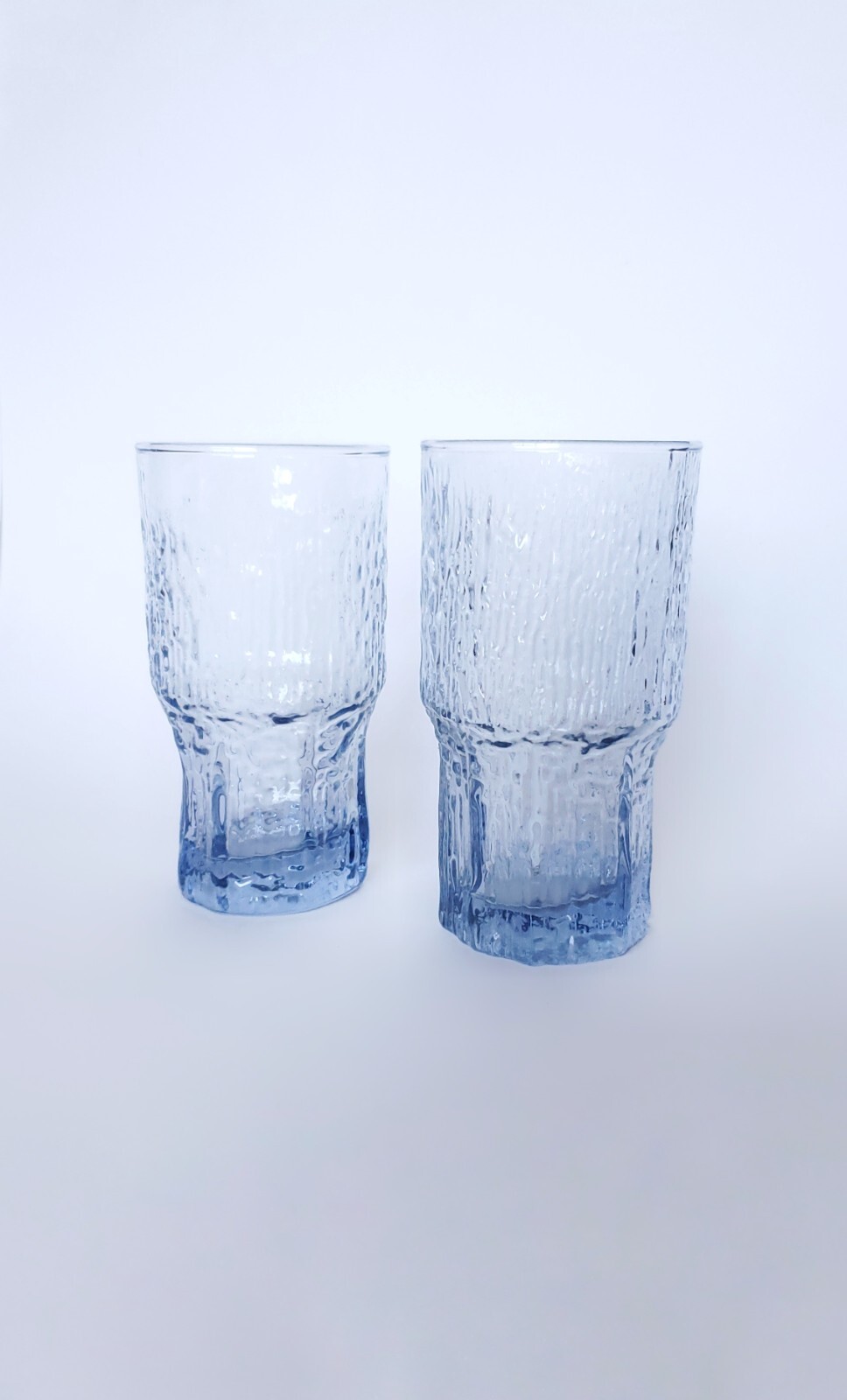 Blue Textured Highball Glass, Vtg Indiana Glass 1960s, Aslak Style ...