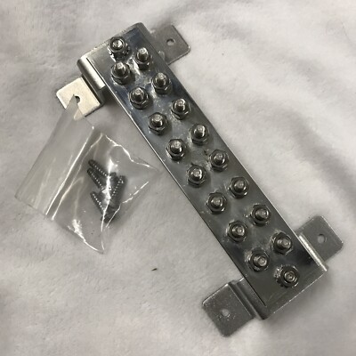 Wall Mount Ground Bus Bar Kit 16 Terminal Position Tinned Copper New ...