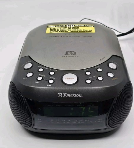 Emerson CKD 9901 Digital Alarm Clock AM/FM Radio Snooze CD Player LED ...