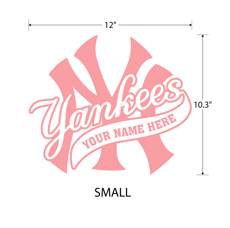 New York Yankees Logo Wall Decal w/ Your Name or Original Wording Home ...