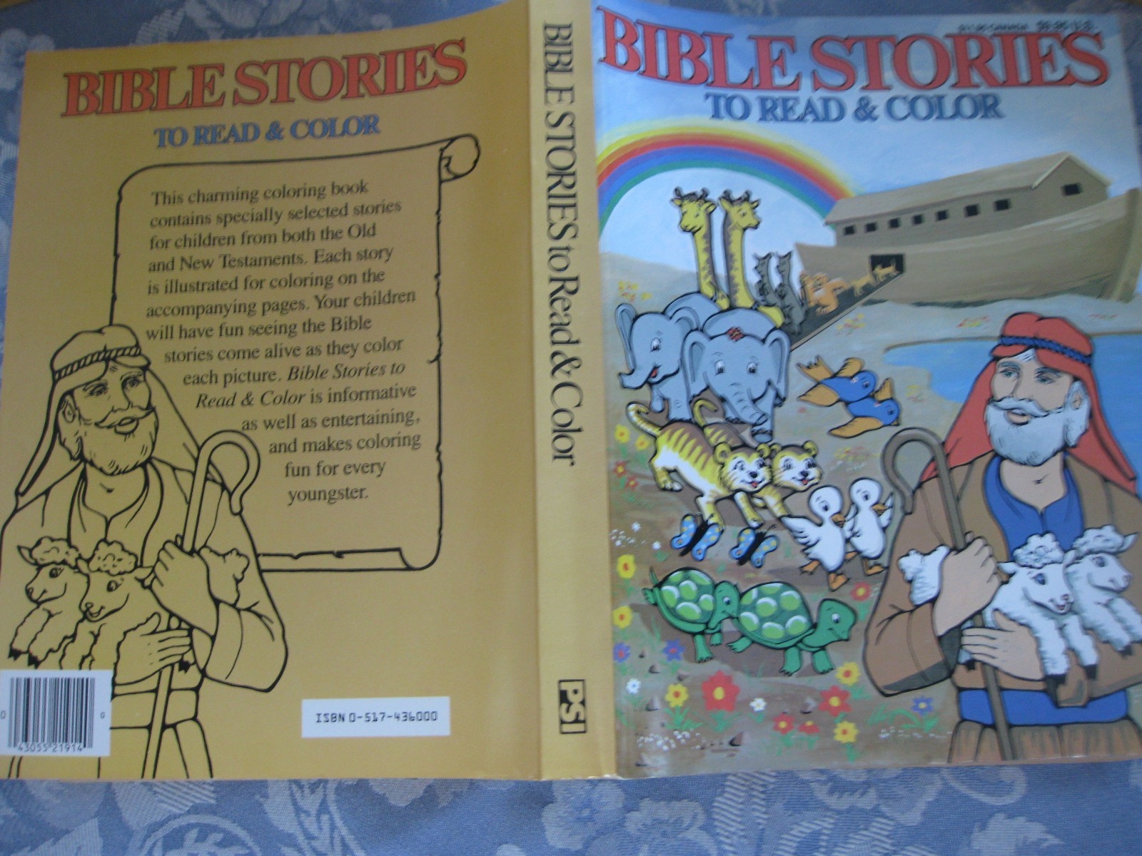 Vintage Bible Stories To Read And Color ~ 1988 Jumbo Bible Coloring Fun ...