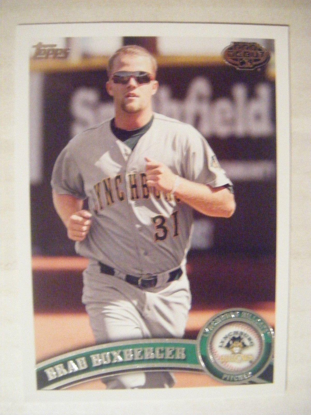 BRAD BOXBERGER DIAMONDBACKS RC 2011 Topps Pro Debut LYNCHBURG baseball ...