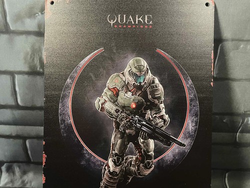 QUAKE CHAMPIONS Tin Sign Video Game Metal Sign Quake PC Gamer for Game ...