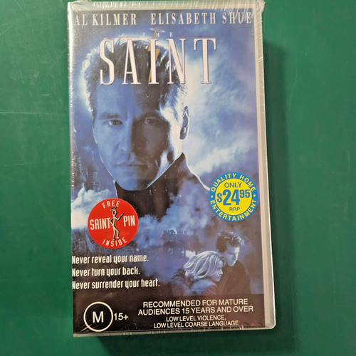 New Sealed The Saint Movie VHS with Rare PIN One Off Val Kilmer ONO ...