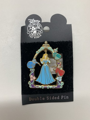 Disney Princess Aurora Pink Blue Dress Spinner With Three Fairies Pin ...
