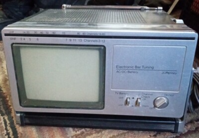 JC Penney Portable IC Solid State TV 685-1033 Black & White Tested ...