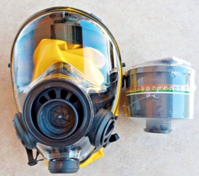 SGE 400/3 40mm NATO NBC Gas Mask w/ Mestel Filter & PVC Hood Factory ...