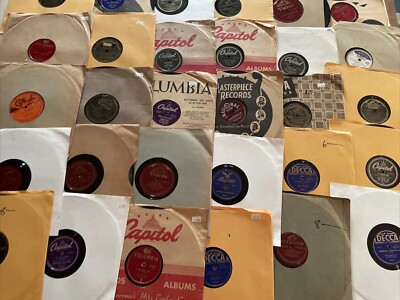 Lot of 10 78 rpm 10" Vinyl Records (shellac, phonograph) Mixed Genre ...