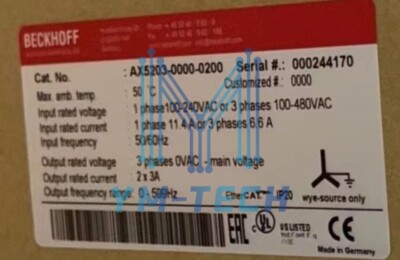 1PC New BECKHOFF AX5203-0000-0200 Servo Drive Expedited Shipping ...