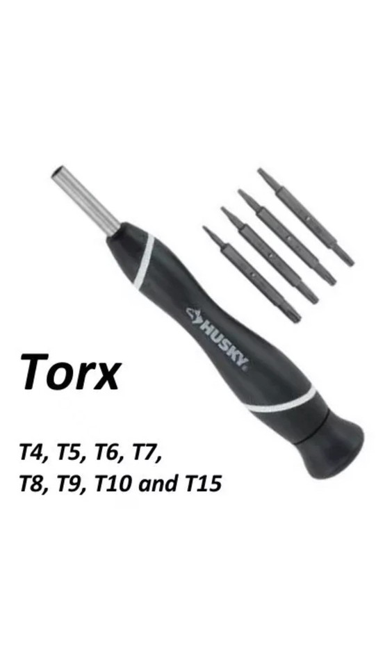 Husky 8-In-1 Torx Screwdriver Bits Set 74502 - T10 T15 T9 T8 T7 T6 T5 ...