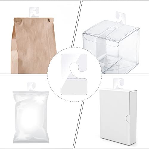 200 Pcs Clear Highadhesive Folding Hang Tabs Hooks Portable Mini Sticky ...