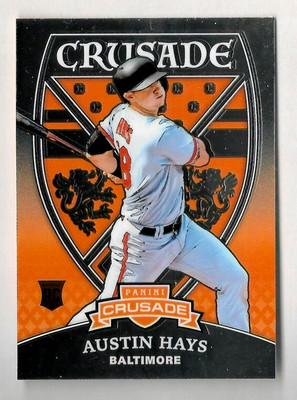 AUSTIN HAYS 2018 PANINI CRUSADE BASEBALL ROOKIE RC CARD #17 ORIOLES | eBay