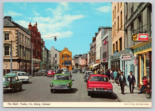 The Mall Street View Autos Signs Tralee Kerry Ireland John Hinde 4x6 ...
