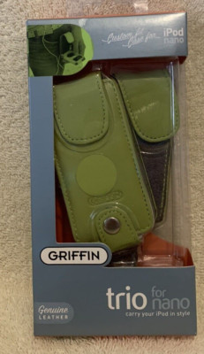 Griffin Trio For Apple iPod Nano Custom Fit Leather Case - Lime Green ...