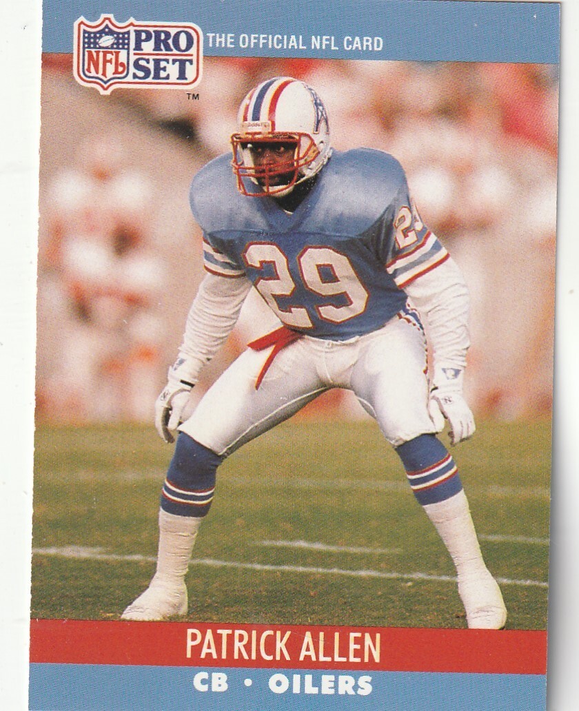 FREE SHIPPING-MINT-1990 Pro Set Patrick Allen #508 OILERS PLUS BONUS ...