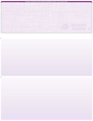 75 Blank Check Stock Paper - Check on Top - Linen - Purple | eBay