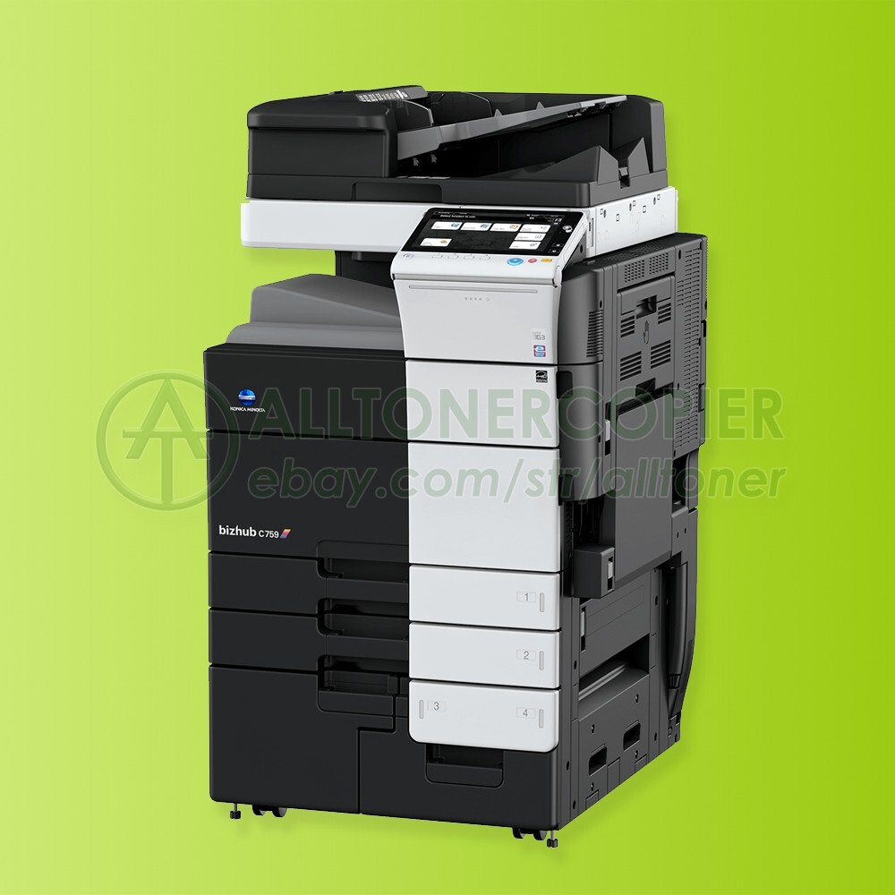 Konica Minolta Bizhub C759 Laser Color Printer Scan Copier 75PPM A3 MFP ...