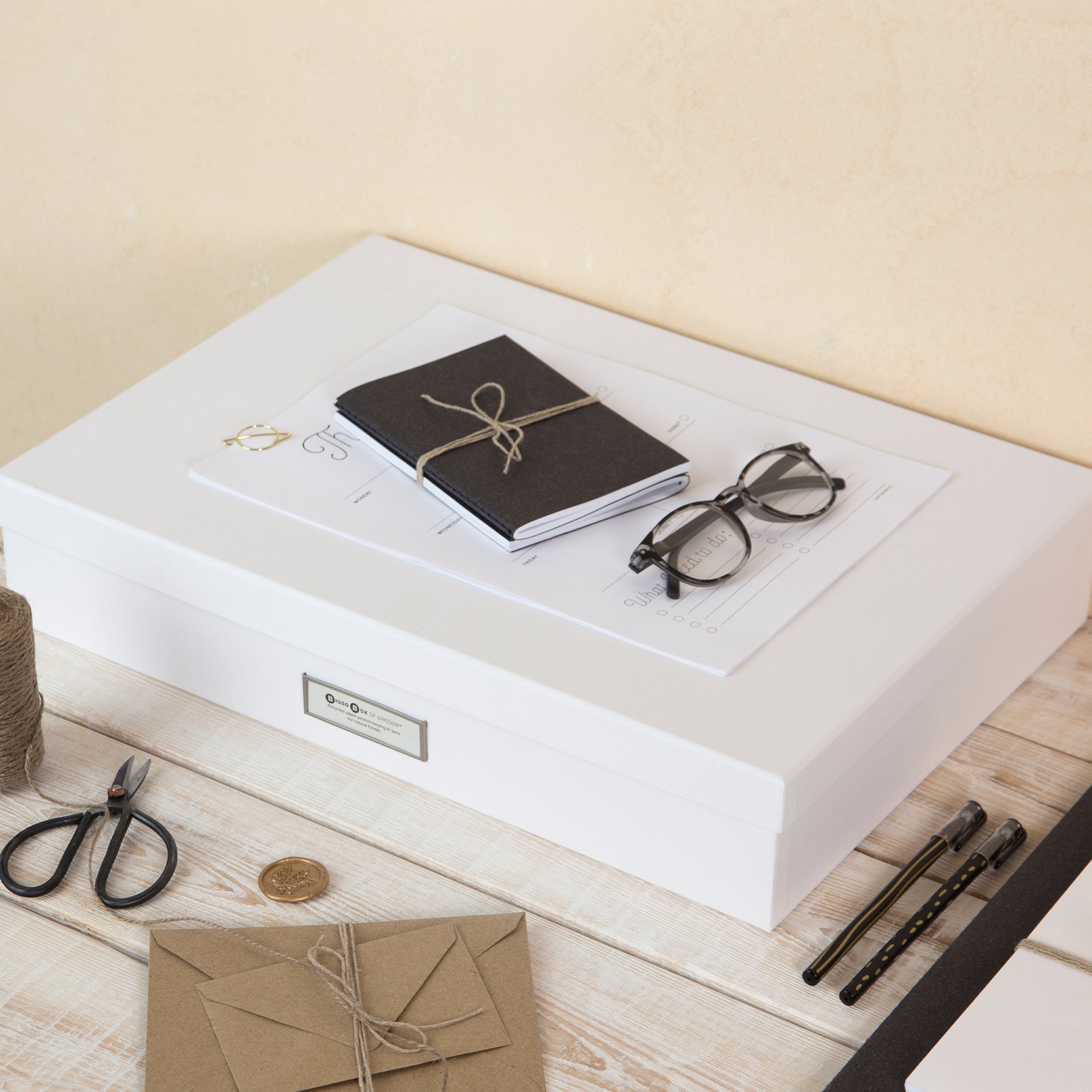 Bigso Sverker Fiberboard Legal and Art Storage Box for Loose Papers ...