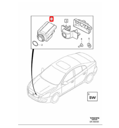 VOLVO XC60 MK1 Front Bumper Rear View-Backup Camera 31339994 NEW ...
