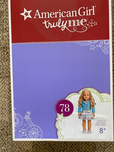 American Girl 18" Truly Me #78 Doll Light Skin Blonde Hair Gray Eyes No ...