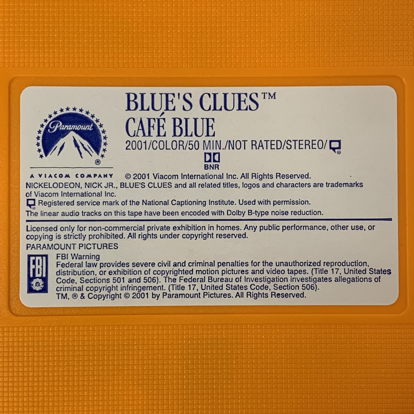 Blues Clues - Cafe Blue (VHS, 2001) | Grelly USA
