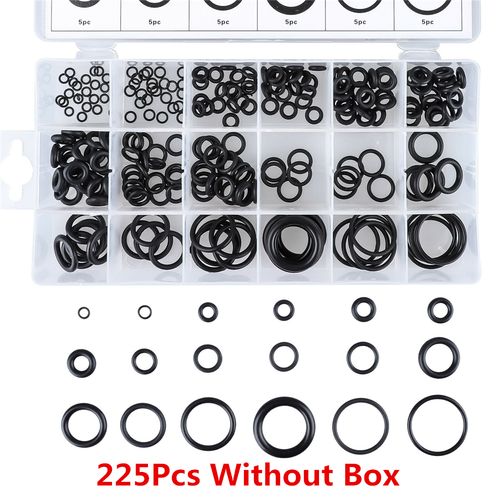 225x Universal Rubber O-Ring Metric Assortment Set Gasket Seal Kit ...