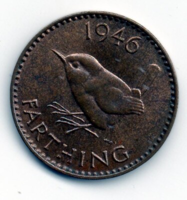 1946 GEORGE VI FARTHING COIN Antique collectors GREAT BRITAIN. | eBay