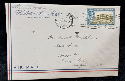 Stamp 1952 Bahamas Postage The British Colonial Hotel Nassau Air Mail ...