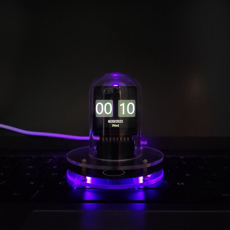 RGB Nixie Tube Clock WIFI Networked LED Light-Emitting IPS Color ...