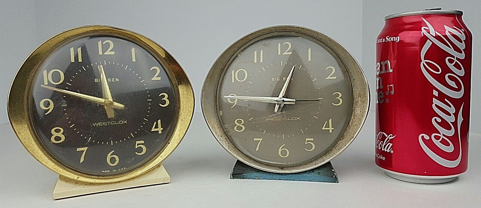 (2) Vtg Westclox Big Ben Wind Up Alarm Clocks 58055 & 53647 Busted Not ...