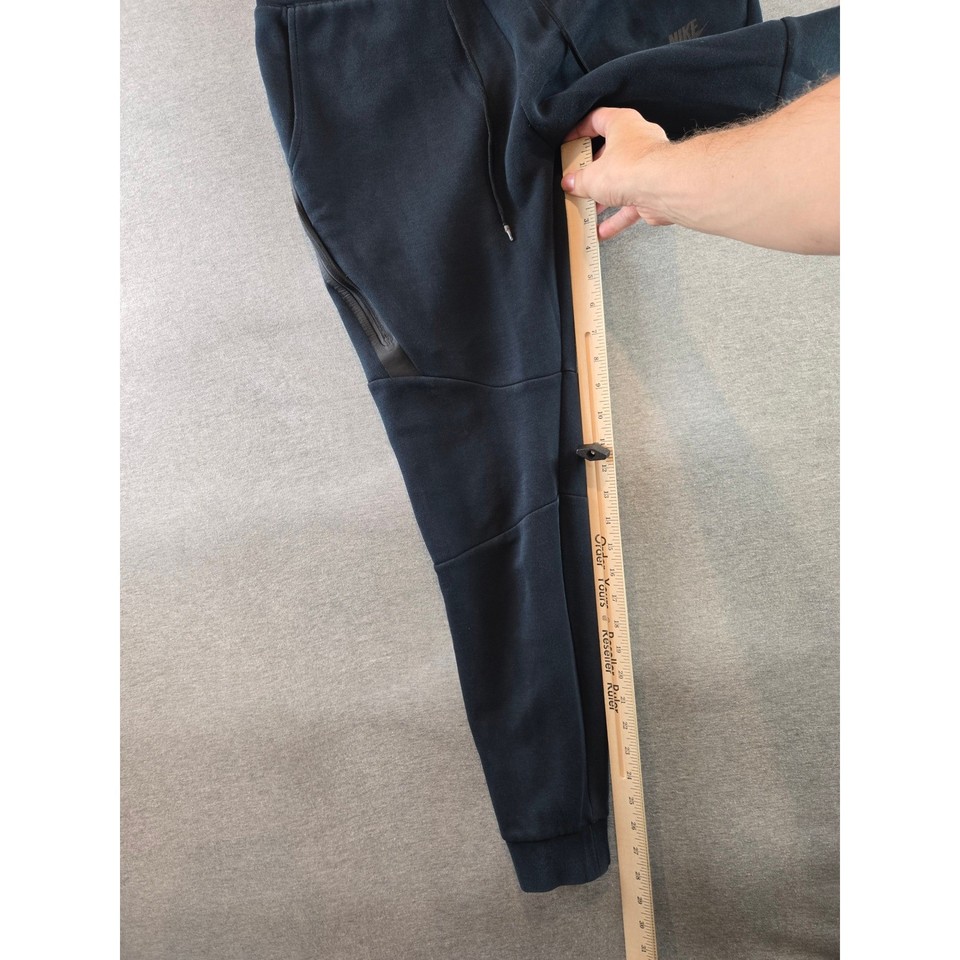 Nike Tech Fleece Joggers Mens Small Triple Black Slim Taper Pants Drill ...