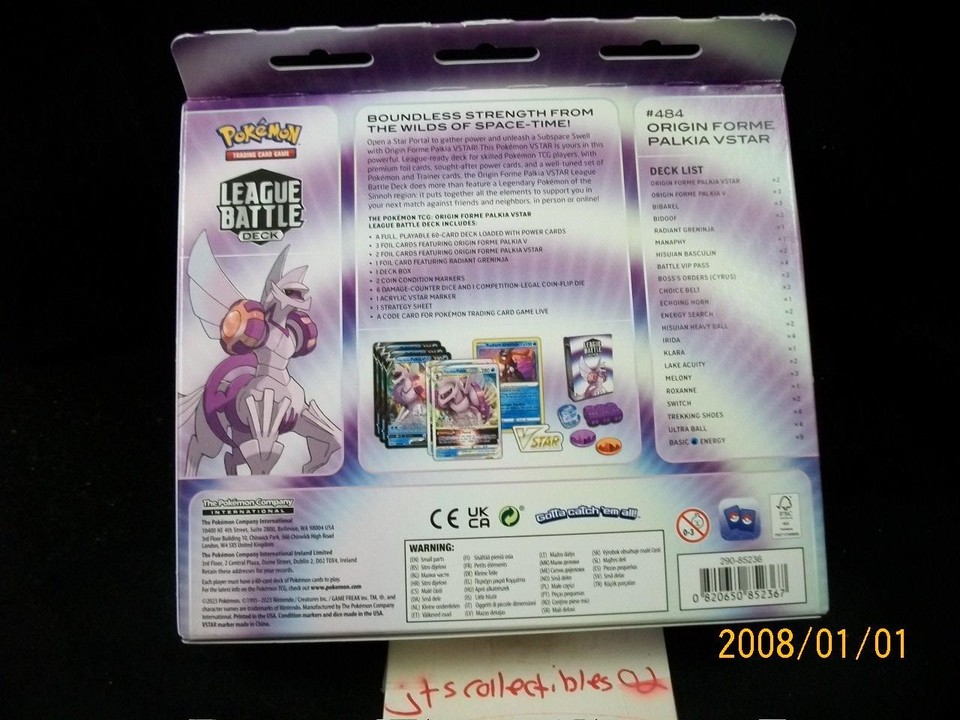 Pokemon League Battle Deck Origin Forme PALKIA V Star Factory Sealed ...