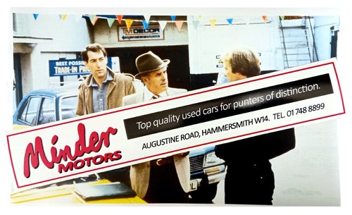 Minder Dealer Sticker - Ford Capri Mk1 MK2 Jaguar XJ6 Classic Car ...