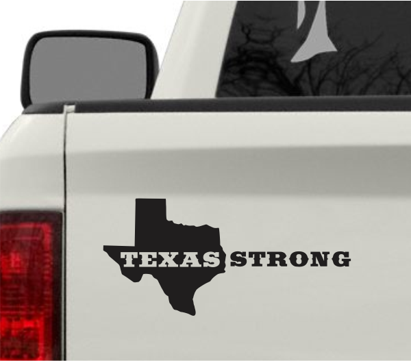Texas Strong Houston Vinyl Decal Bumper Sticker Hurricane Harvey Lone ...