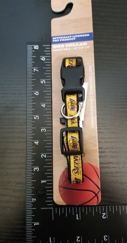 NBA Pet First Los Angeles Lakers Pet Collar - Size Small Adjustable 1/2 ...