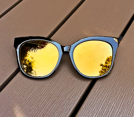 Oversized XL Large Cat Eye MY WAY Glossy Mirror Lens Fashion Big ...