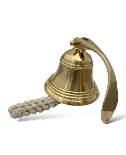 4" Brass Ship Bell - Shiny Brass Finish, Nautical Decorative Bell for ...
