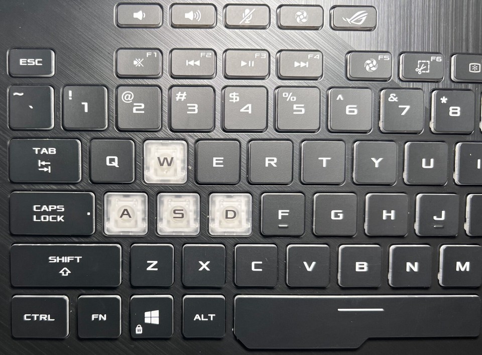 Asus ROG Strix G15 LAPTOP KEYBOARD SINGLE REPLACEMENT KEYS KEYCAPS ...