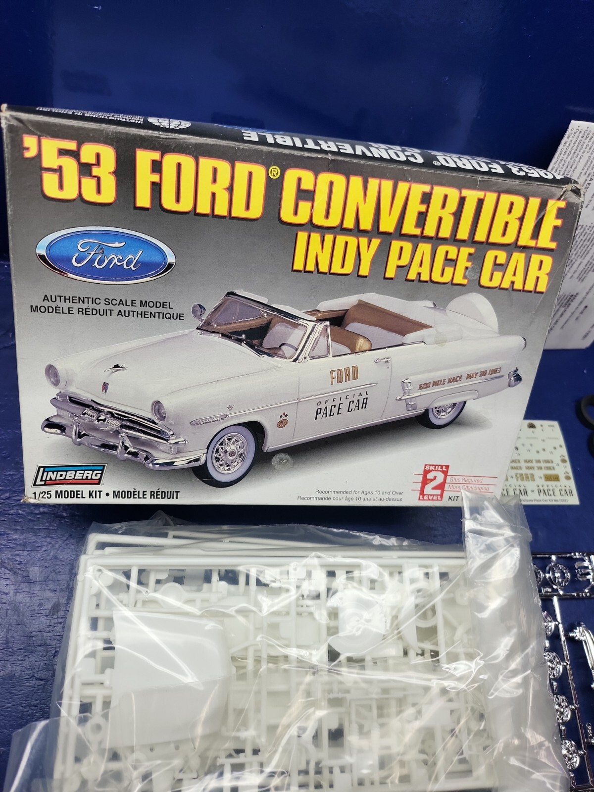Lindberg , 1/25 , 53 Ford Convertible Indy Pace Car Model Kit # 72321 ...