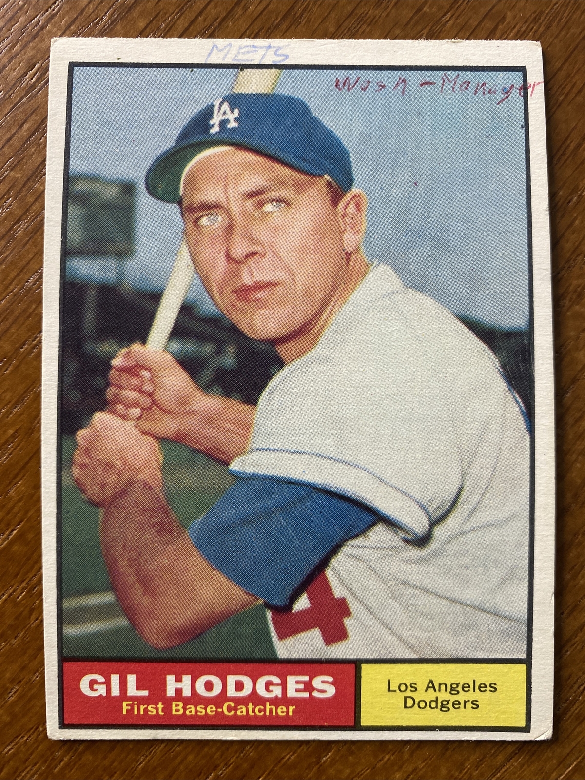 1961 Topps Baseball Card #460 Gil Hodges, Los Angeles Dodgers HOF | eBay